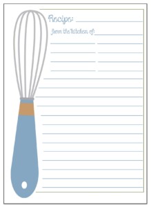 Free Recipe Card Templates to Print (PDF Downloads)